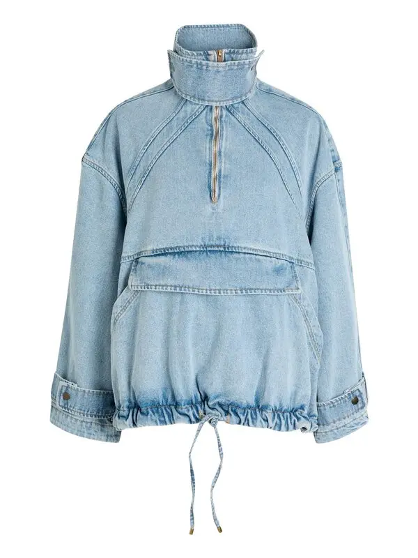 BETTTER Panelled High-neck Jacket - Denim