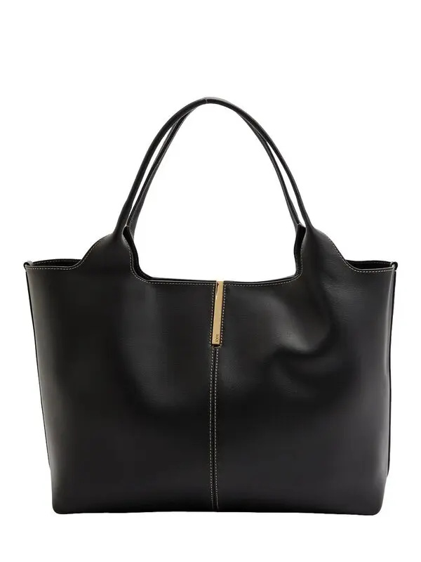 TOD'S Leather Tote Bag - Black