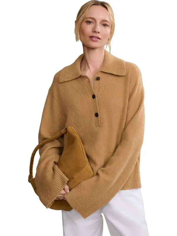 Jenni Kayne Cashmere Stevie Polo - Camel