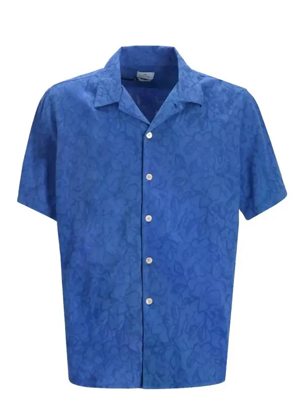 Paul Smith Floral-print Cotton Shirt - Blue
