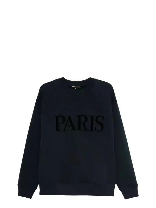 Maje Printed Sweatshirt - Blue