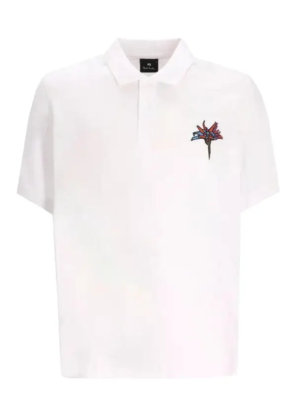 Paul Smith Floral-detail Polo Shirt - White