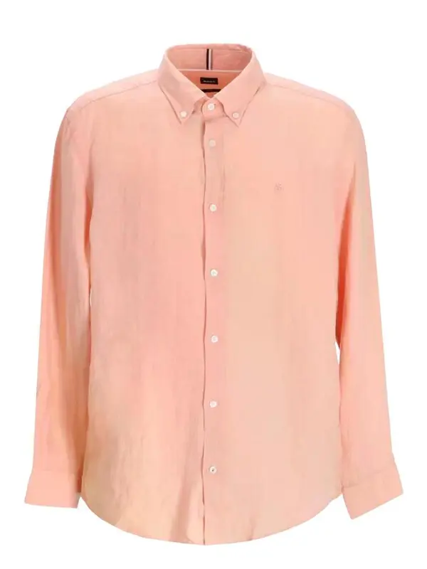BOSS Long-sleeve Linen Shirt - Pink