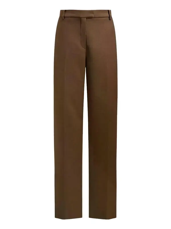 12 STOREEZ Wool-blend Pleated Trousers - Brown