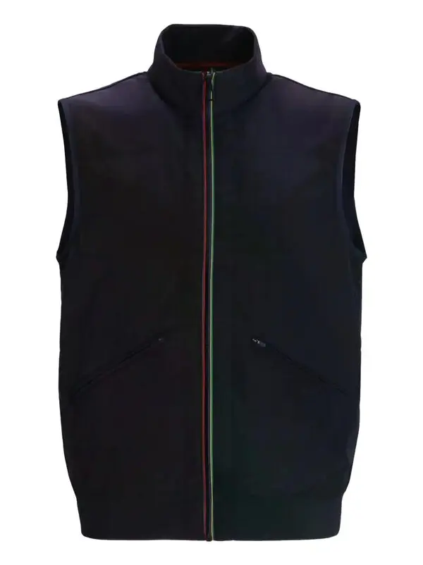 Paul Smith Zip-fastening Striped Waistcoat - Blue
