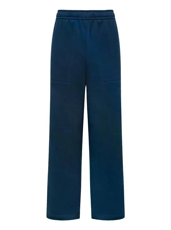 12 STOREEZ Elasticated-waist Cotton Track Pants - Blue