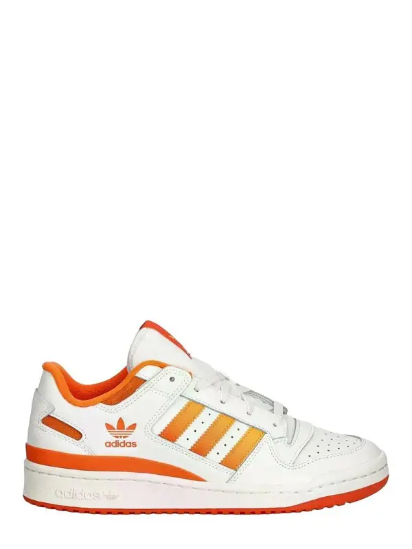 Adidas Forum Low Cl Three-stripe Leather Sneakers - White