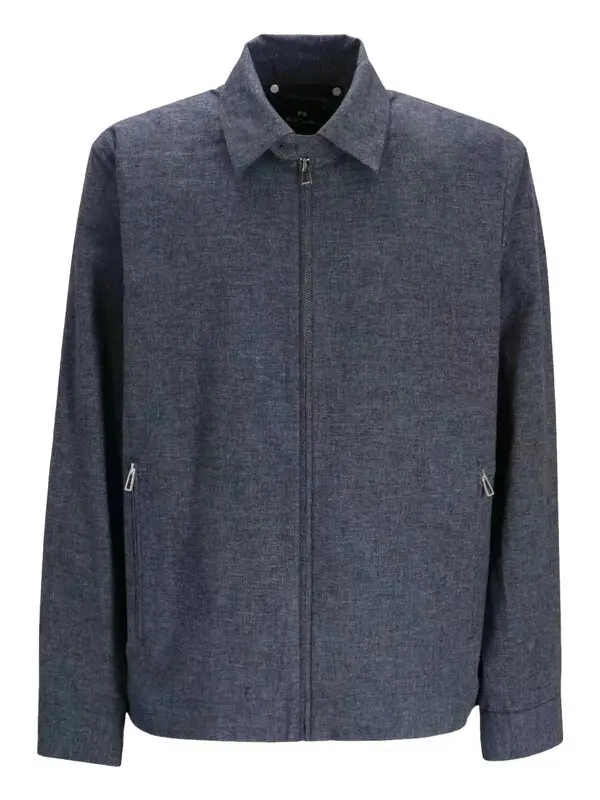 Paul Smith Zip-fastening Cotton Shirt Jacket - Blue