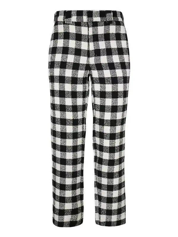 Dickies Checked Straight-leg Trousers - Black