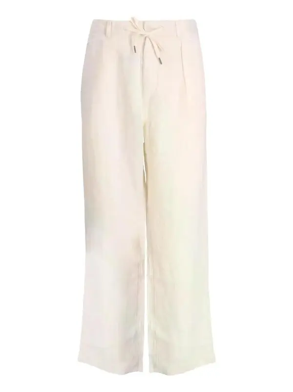 Polo Ralph Lauren Drawstring Linen Trousers - White