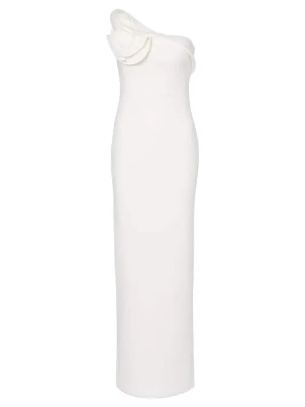 Roland Mouret Bridal One-shoulder Crêpe Maxi Dress - White