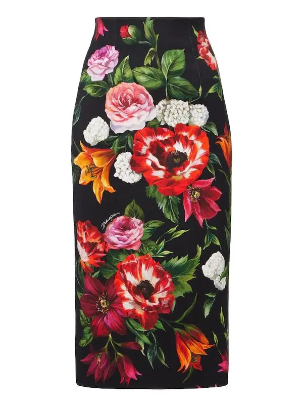 Dolce & Gabbana Floral Pencil Skirt - Multicoloured