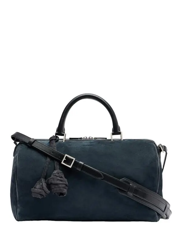 Magda Butrym Varsovia Floral-appliqué Suede Duffle Bag - Grey