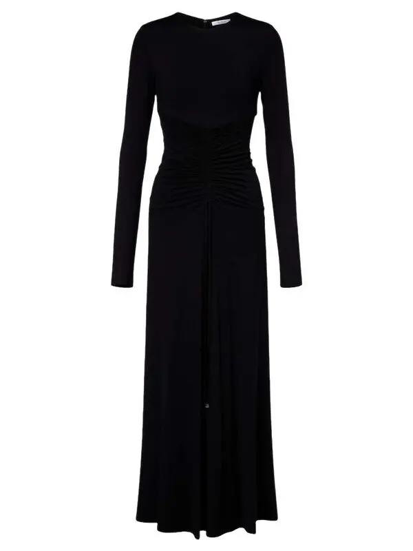 Max Mara Doppia Gathered Maxi Dress - Black