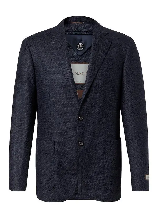 Canali Kei Wool Blazer - Blue
