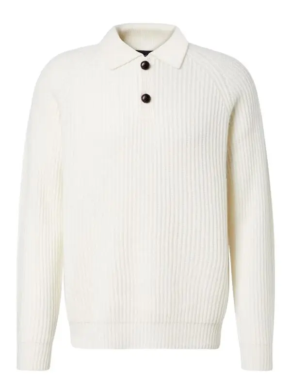 Arch4 Mr Darius Cashmere Polo Sweater - White