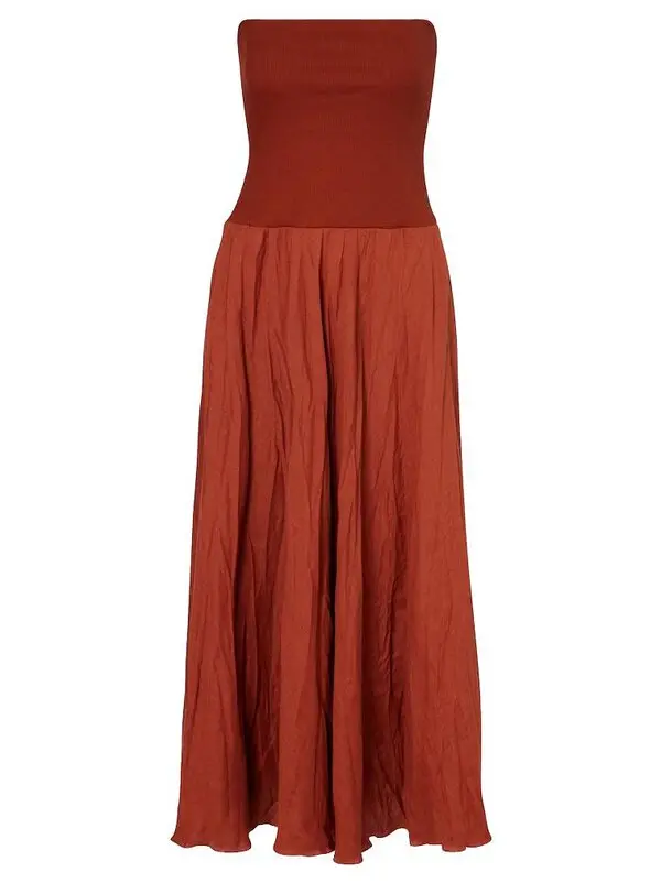 Johanna Ortiz Light And Sound Linen-blend Maxi Dress - Brown