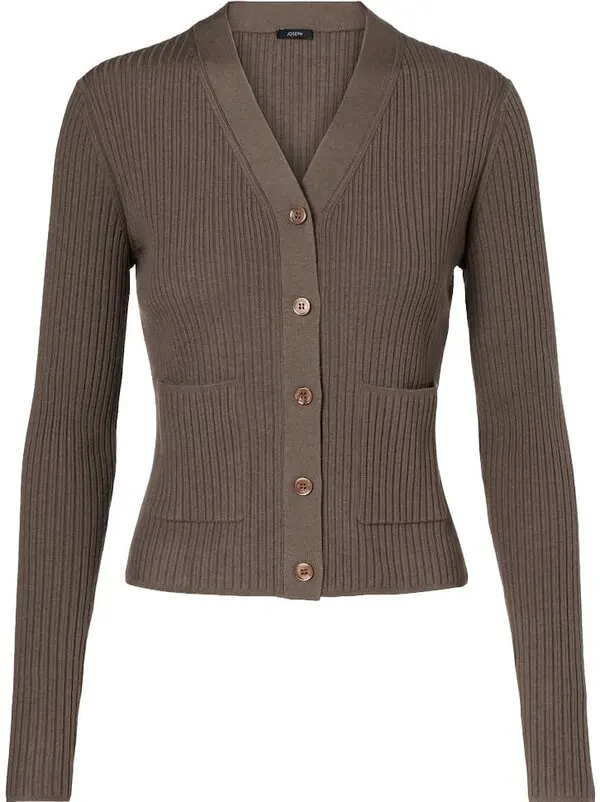 JOSEPH Wool-blend Cardigan - Brown