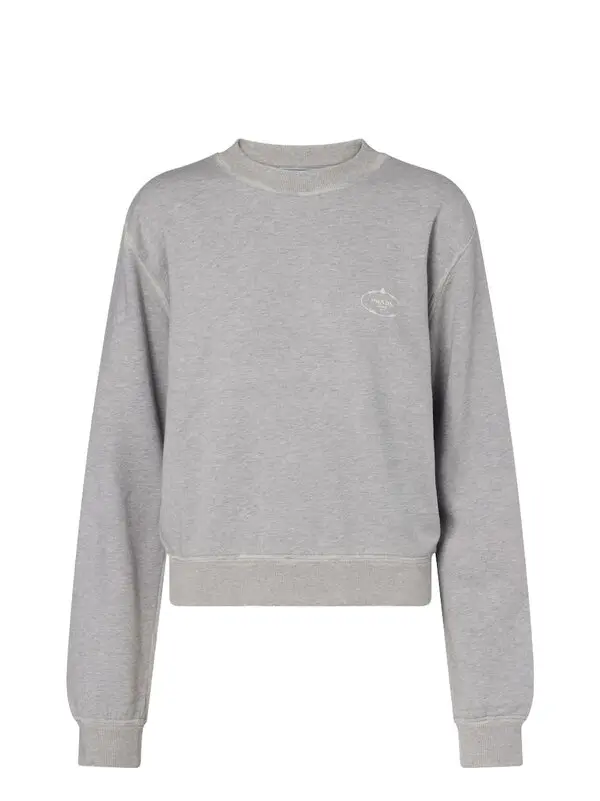 Prada Cotton Jersey Sweatshirt - Grey