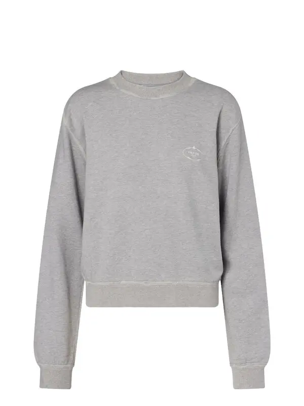 Prada Cotton Jersey Sweatshirt - Grey