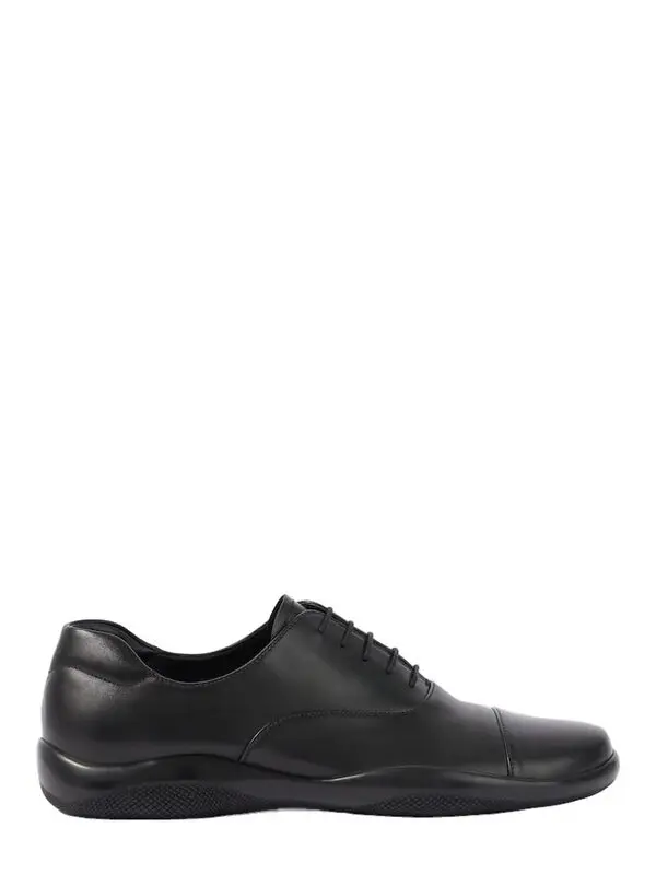 Prada Toblach Leather Sneakers - Black