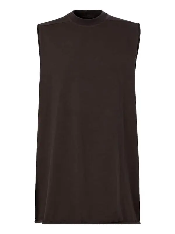 Rick Owens Jumbo Cotton Jersey Tank Top - Brown