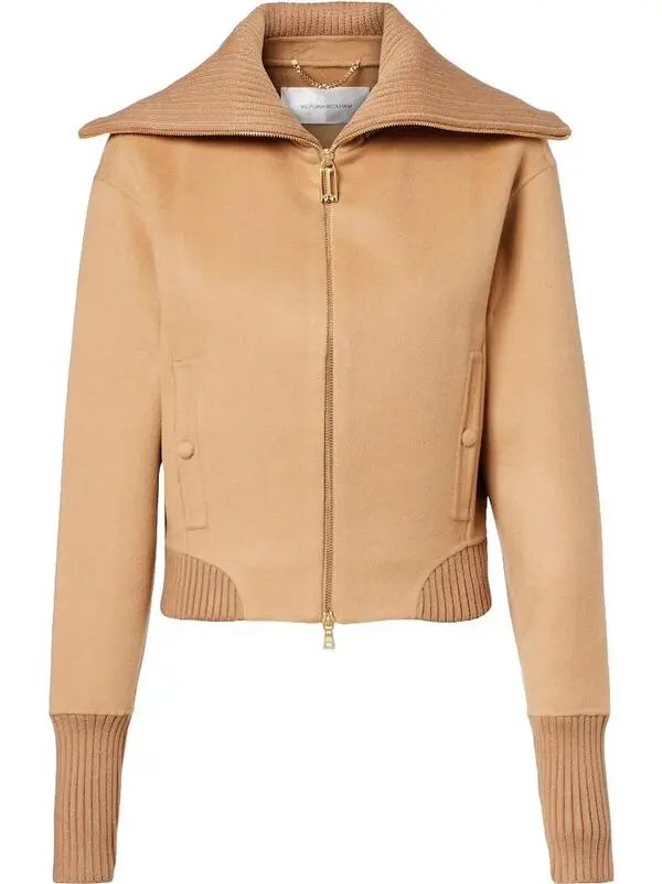 Victoria Beckham Wool And Cashmere Jacket - Beige