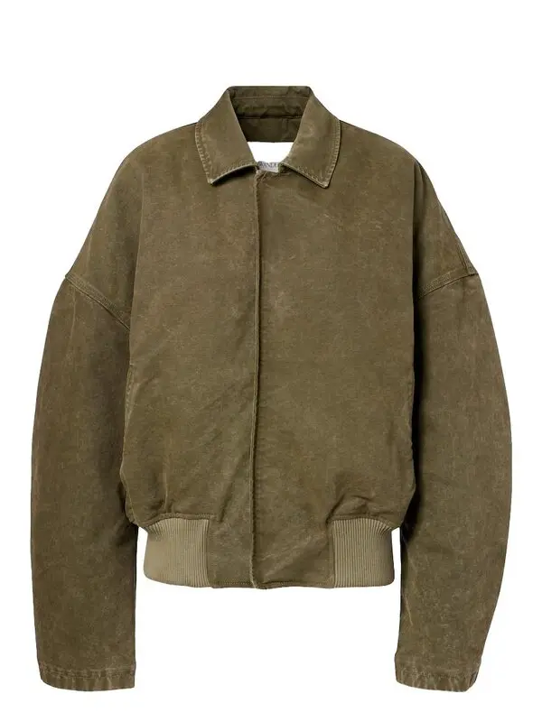 JW Anderson Oversized Cotton Bomber Jacket - Green