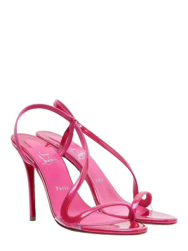 CHRISTIAN LOUBOUTIN Rosa Z 100 Patent Leather Sandals - Pink