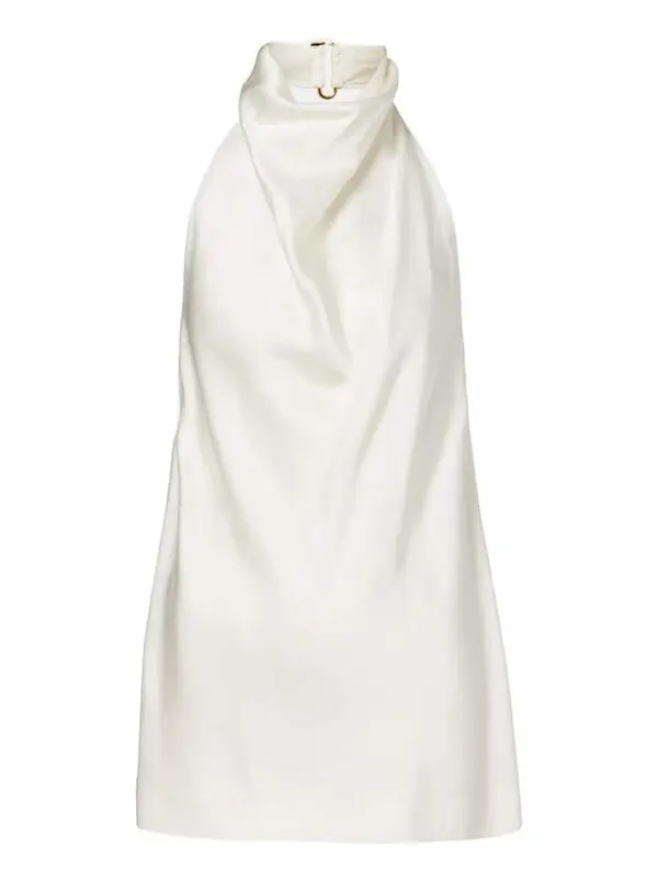 Stella McCartney Halterneck Satin Top - White