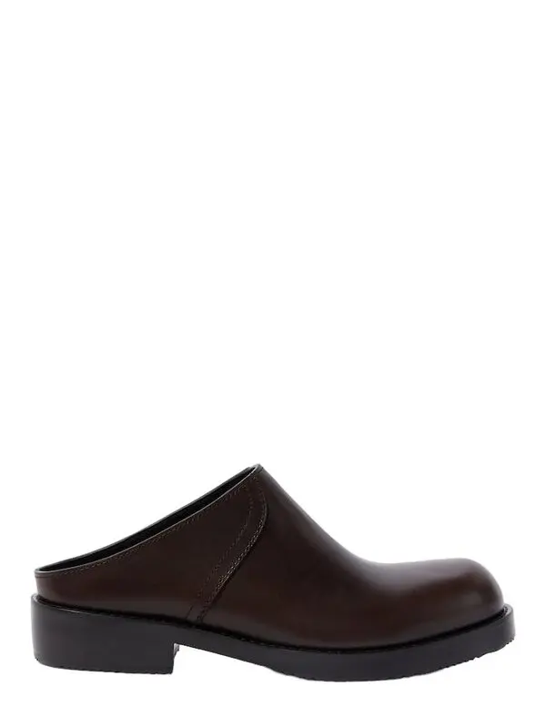 Dries Van Noten Leather Mules - Brown