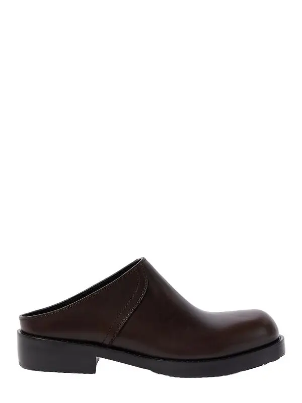Dries Van Noten Leather Mules - Brown