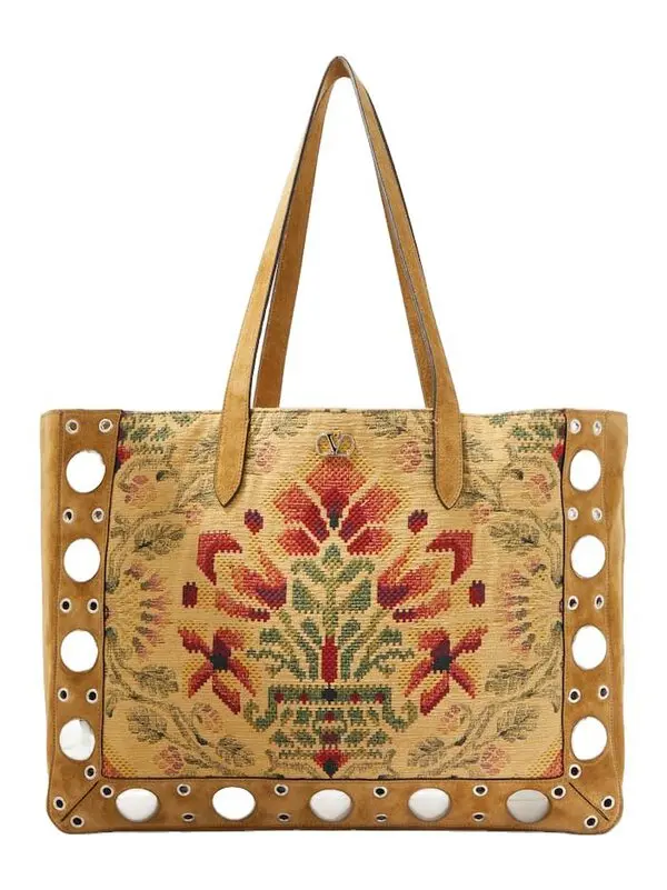 Valentino Garavani Nellcôte Floral Shopper - Brown