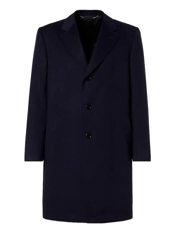 Canali Wool Overcoat - Blue
