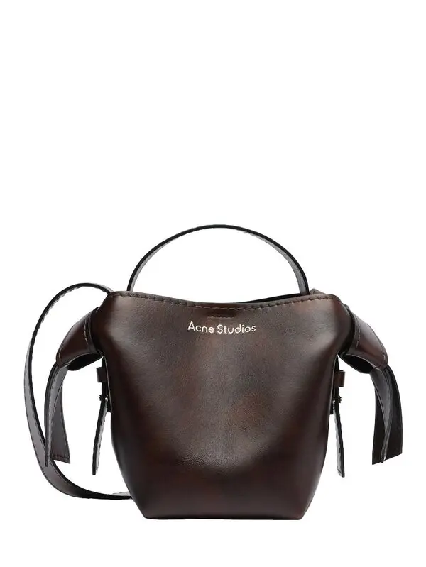 Acne Studios Musubi Small Leather Crossbody Bag - Brown
