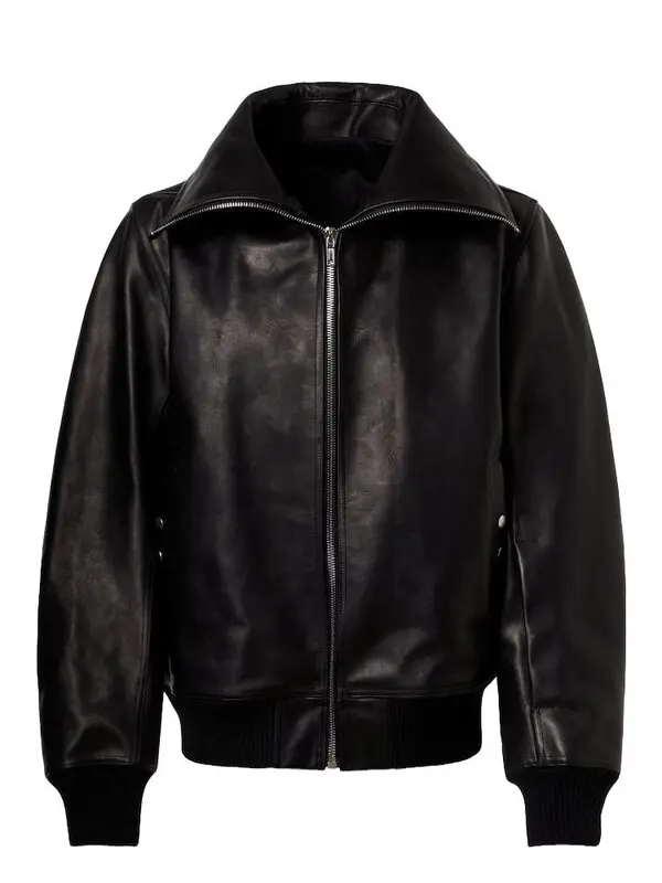 Rick Owens Blixa Dracucollar Leather Jacket - Black