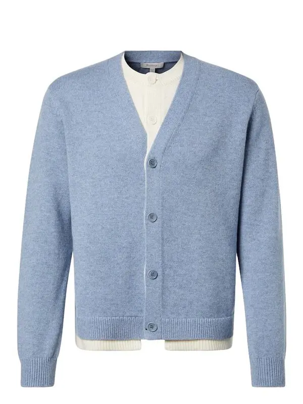 JW Anderson Wool And Cashmere Cardigan - Blue