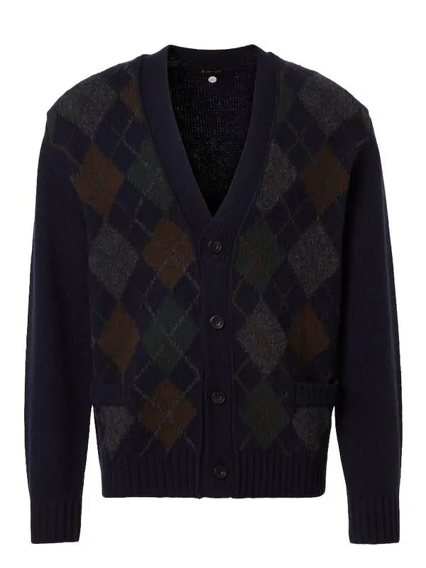 Rubinacci Argyle Wool Cardigan - Multicoloured