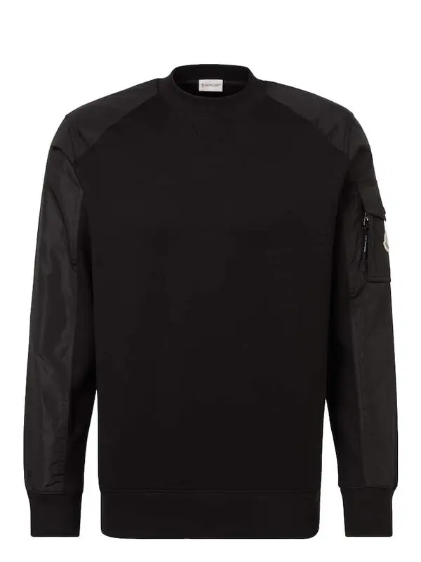 Moncler Cotton-blend Sweatshirt - Black