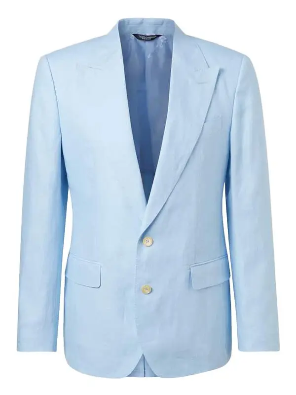 Dolce & Gabbana Sicilia Linen Blazer - Blue