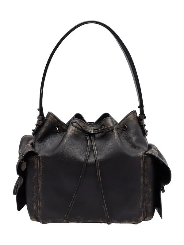 Acne Studios Leather Shoulder Bag - Brown