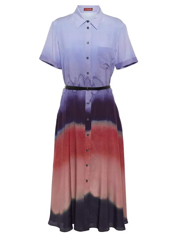 Altuzarra Kiera Printed Silk Shirt Dress - Multicoloured