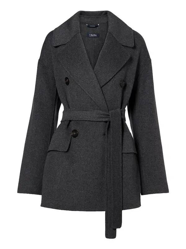 Max Mara Ornella Belted Virgin Wool Coat - Grey
