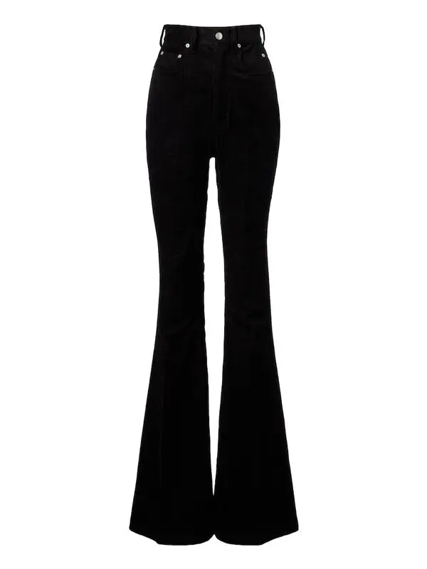 Rick Owens Bolan Flared Corduroy Pants - Black