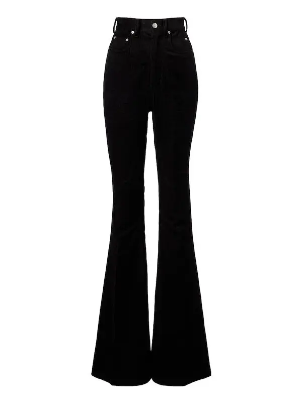 Rick Owens Bolan Flared Corduroy Pants - Black