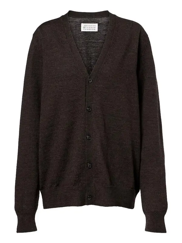 MAISON MARGIELA Four Stitches Wool Cardigan - Brown
