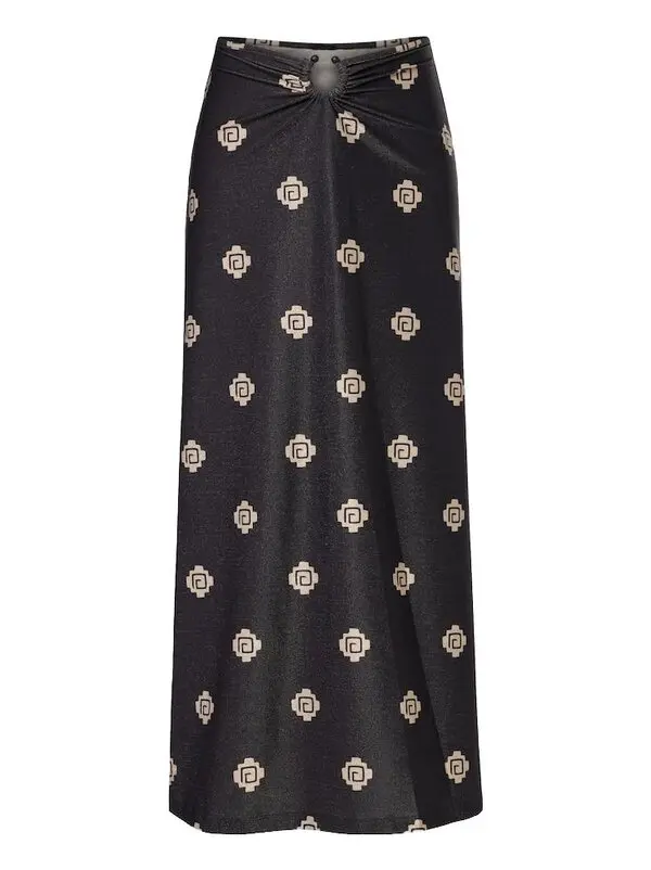 Johanna Ortiz Keel Gathered Maxi Skirt - Black