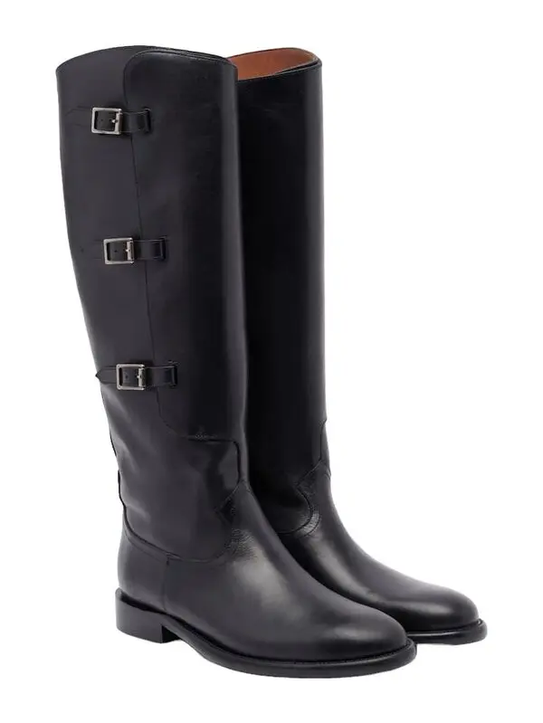 Paris Texas Montana Leather Knee-high Boots - Black