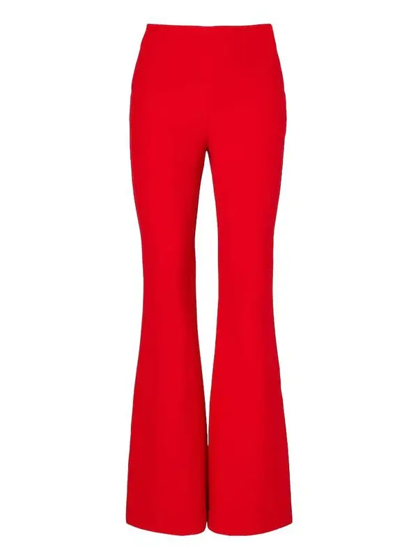 Roland Mouret High-rise Flare Pants - Red