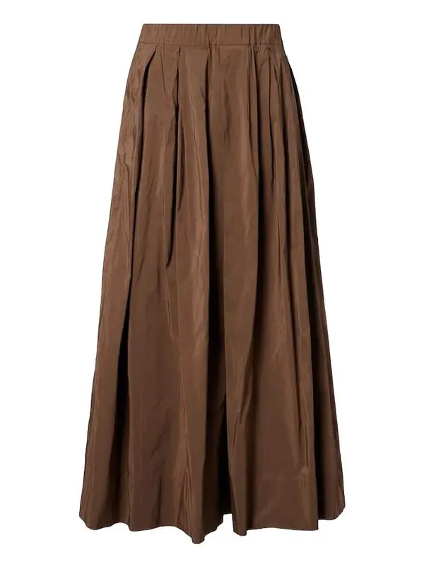 Max Mara Aloe Cotton-blend Maxi Skirt - Brown